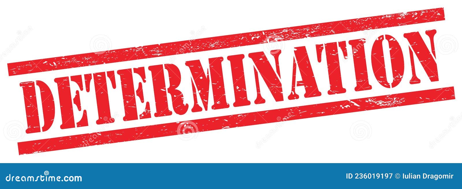 DETERMINATION Text on Red Grungy Rectangle Stamp Stock Illustration ...
