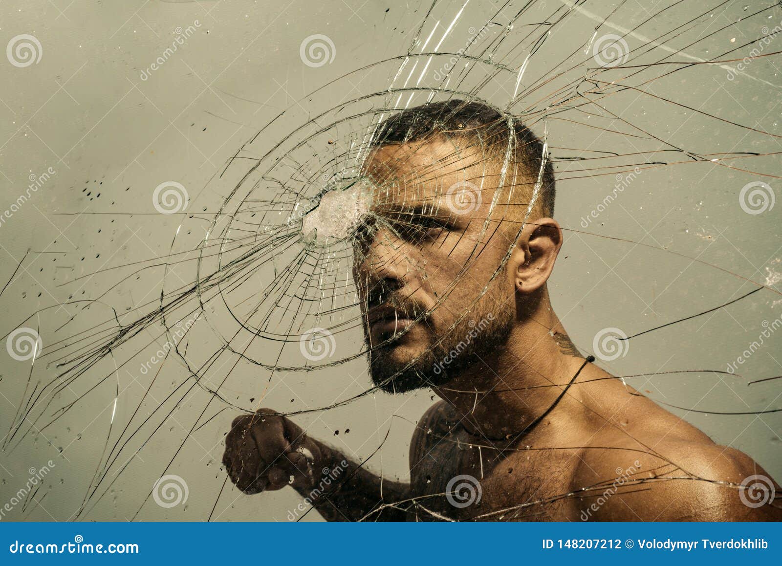 Determination To Succeed. Muscular Man Having Inner Determination and ...