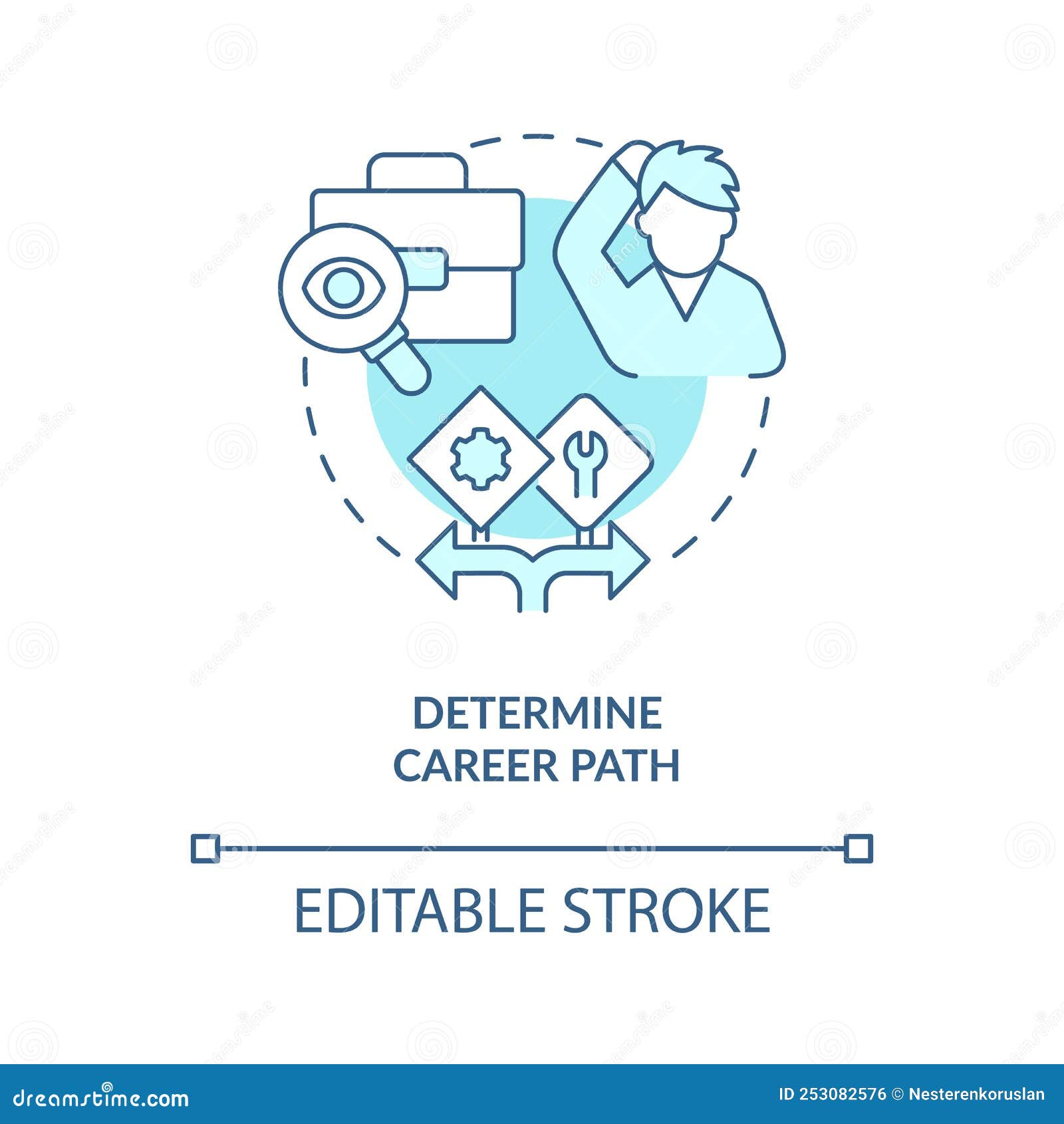 Determine Career Path Concept Icon Royalty-Free Cartoon | CartoonDealer ...