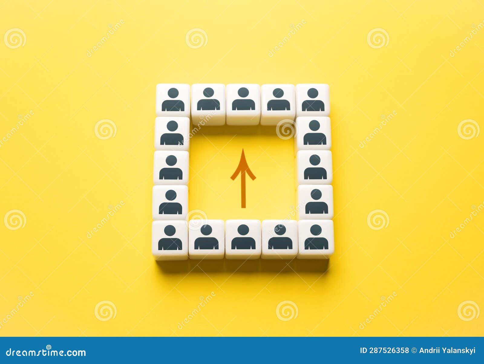 Determine the Direction of Movement in the Group. Stock Photo - Image ...