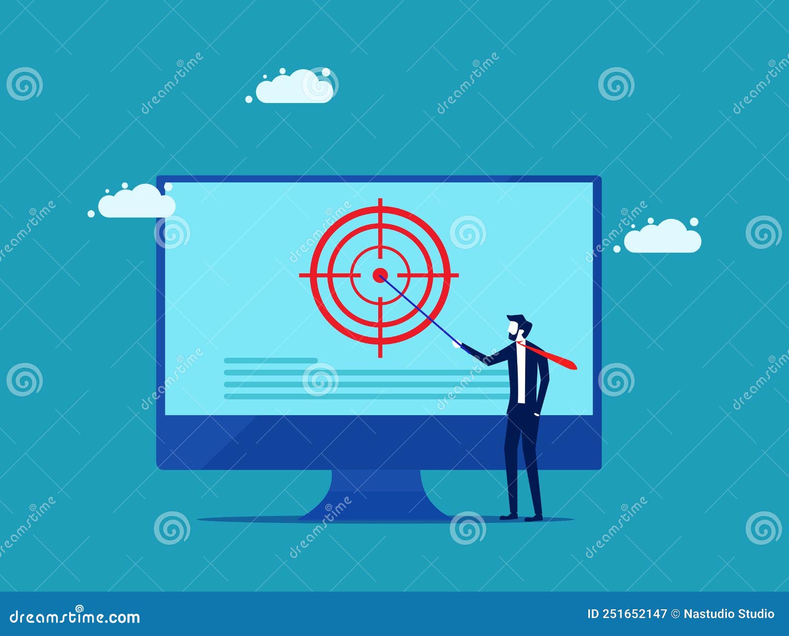 Determine the Scope of Work. Businessman Presenting Goals and Plans ...