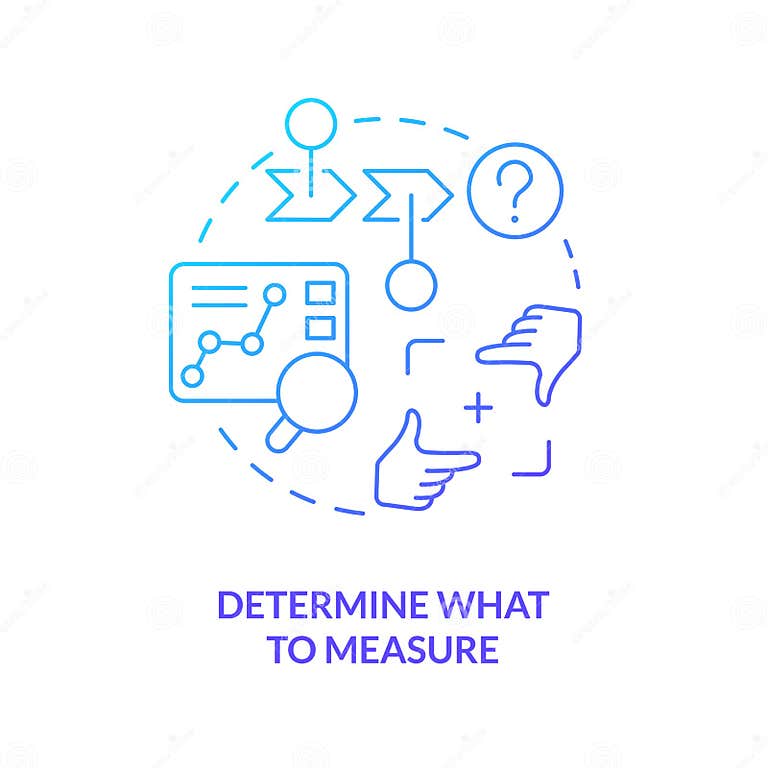 Determine What To Measure Blue Gradient Concept Icon Stock Vector ... Determine What To Measure Blue Gradient Concept Icon Stock Vector ...