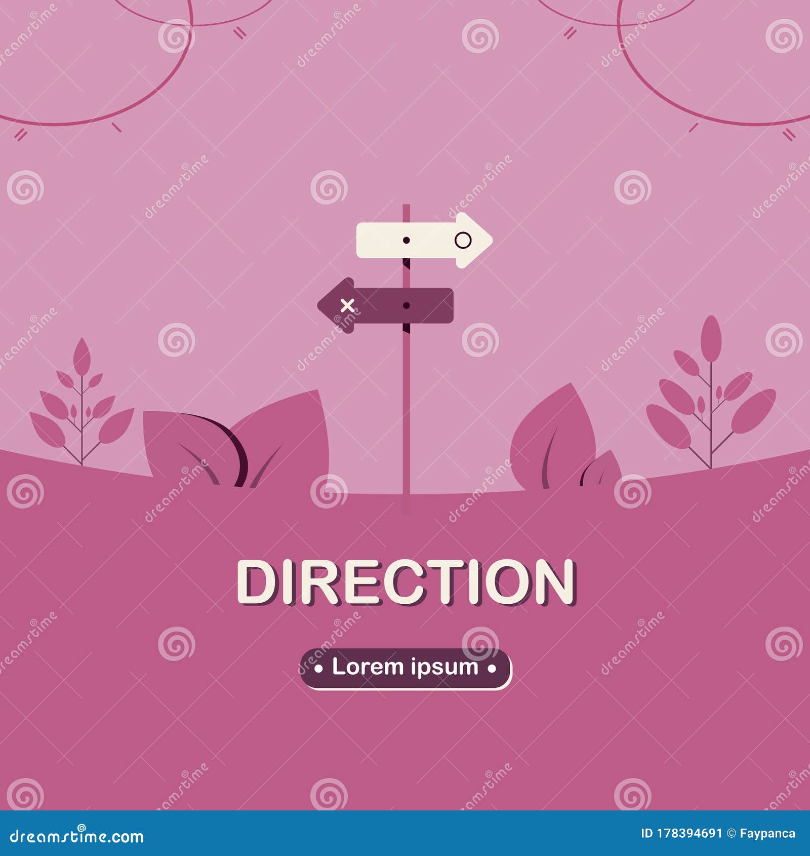 Determine Your Direction stock illustration. Illustration of sign ...