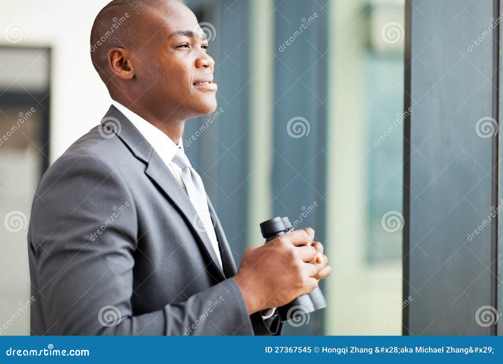 Determined African Businessman Stock Image - Image of african, grey ...