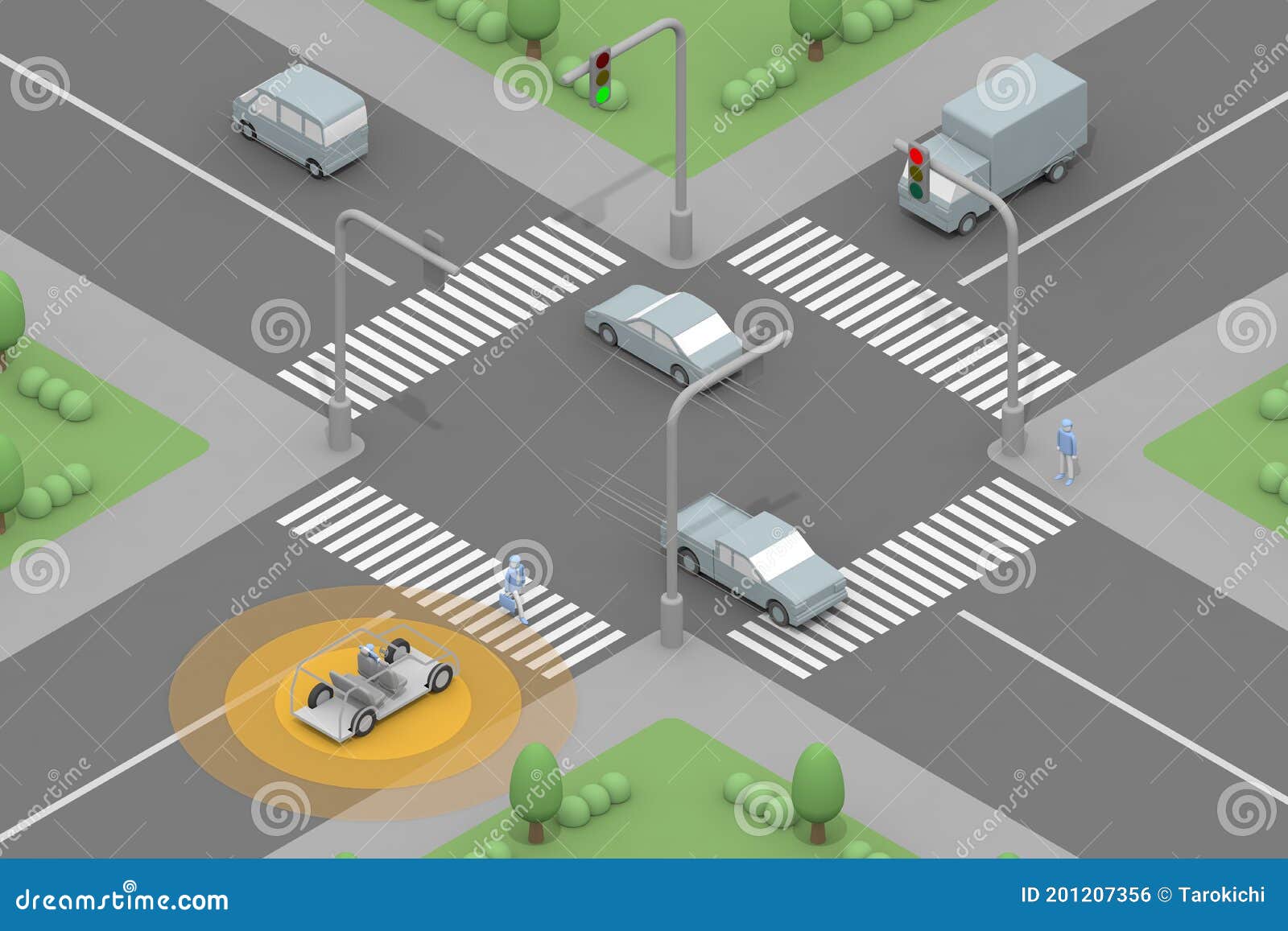 Determined Automatically. the Traffic Light is Red so it Stops. Drive ...