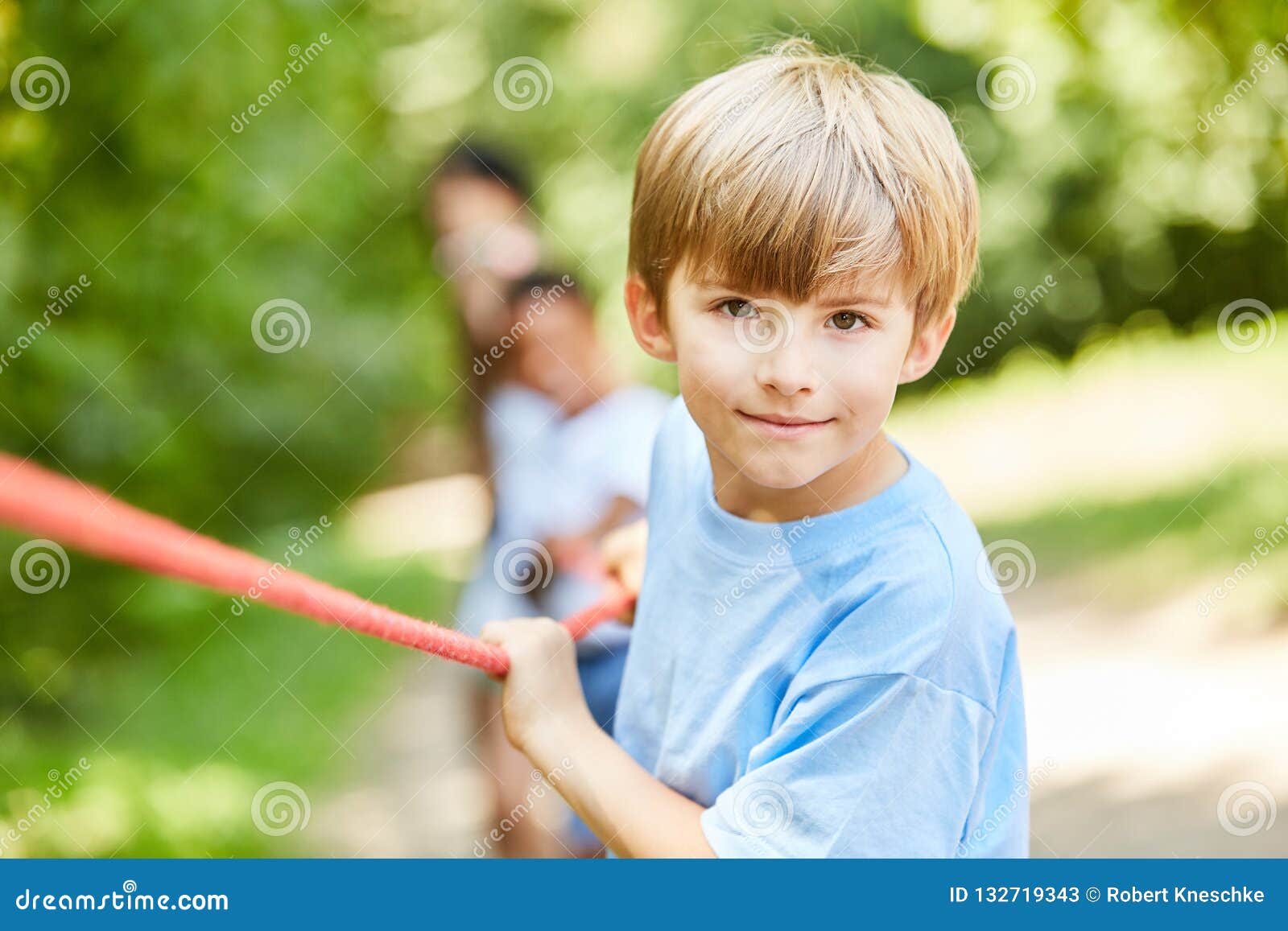 Determined Boy Pulling the Rope Stock Image - Image of ambition ...