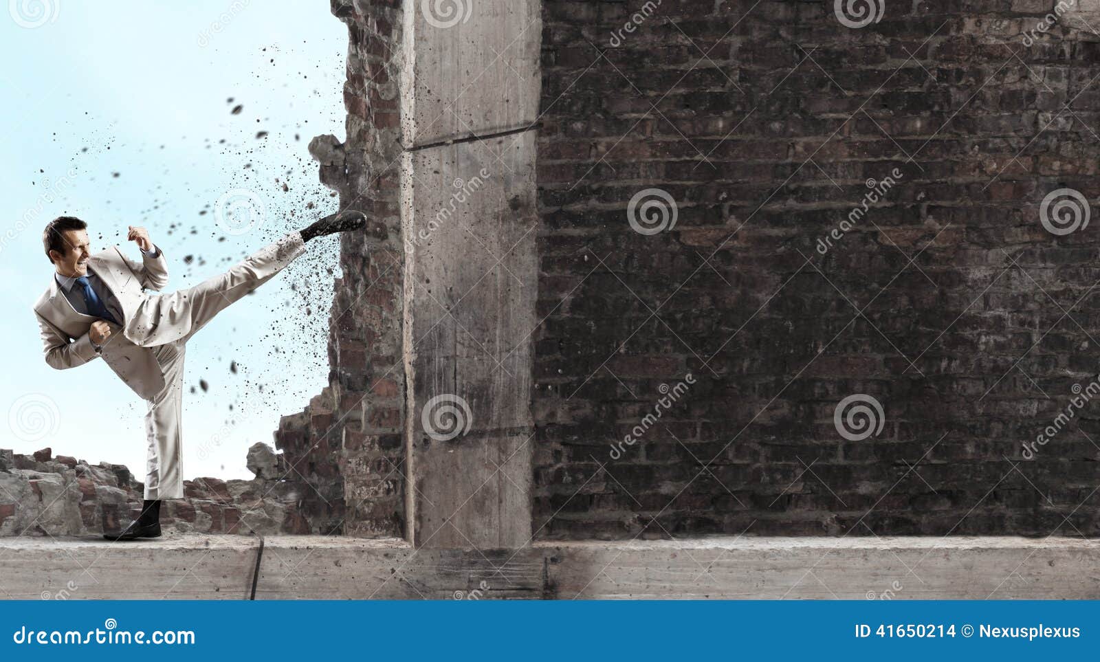 Determined businessman stock photo. Image of overcome - 41650214