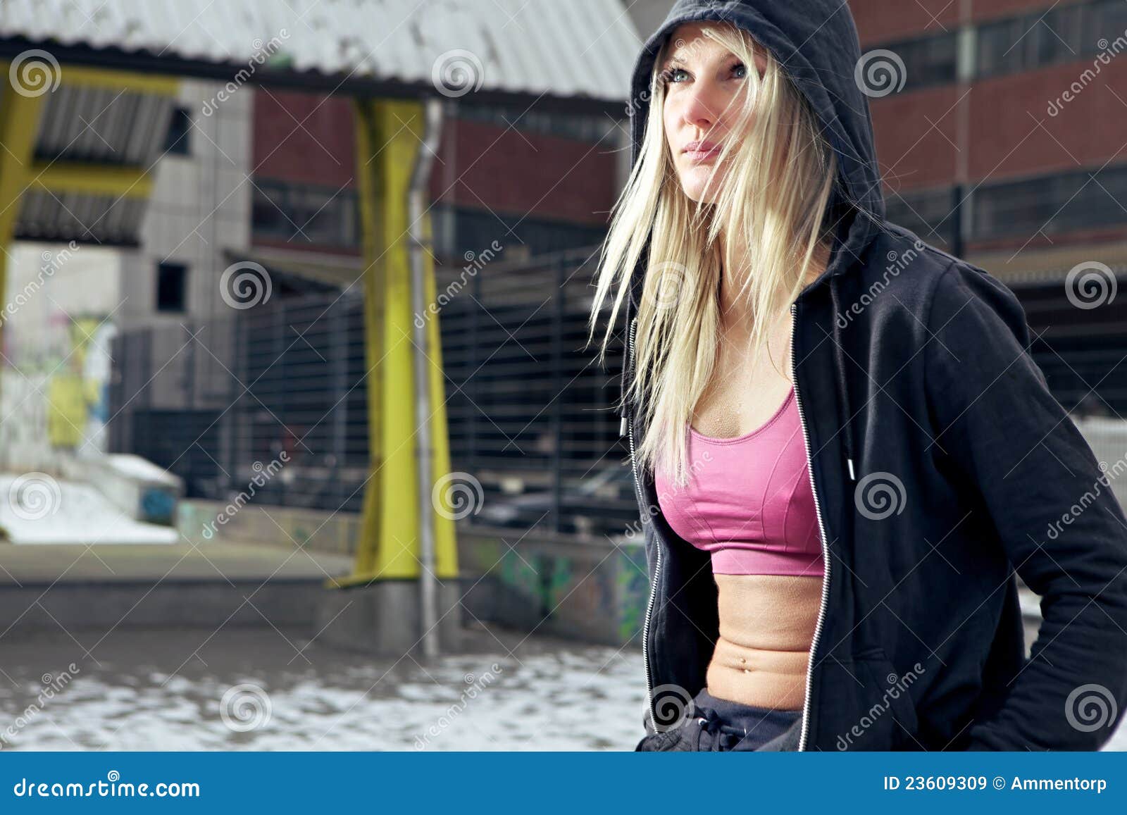 Determined fitness woman stock image. Image of pensive - 23609309