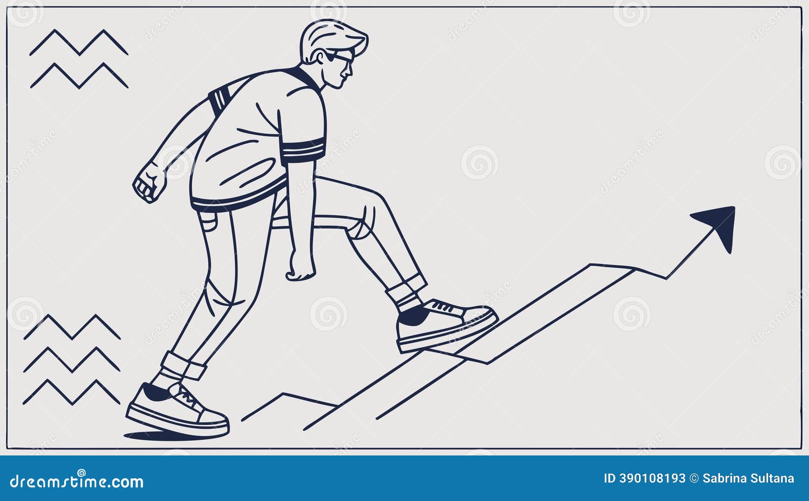 A Determined Hiker Ascending A Challenging Mountain Peak, Symbolizing ...