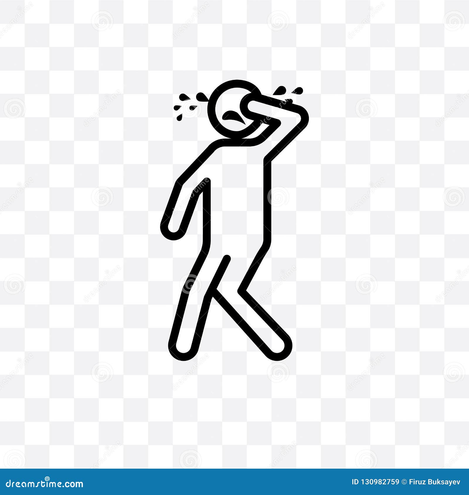 Determined Human Vector Icon On White Background. Flat Vector ...