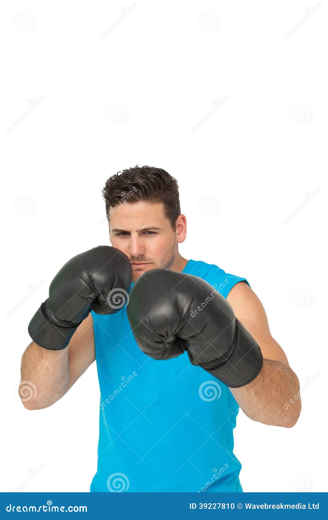 Determined Male Boxer Focused on His Training Stock Photo - Image of ...