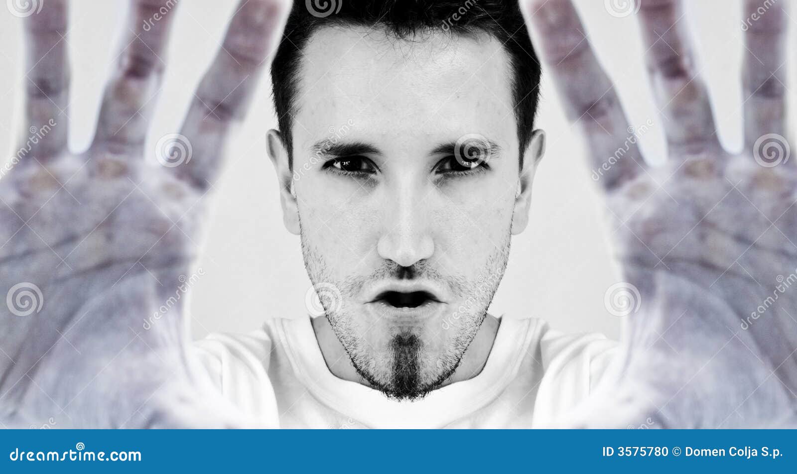 Determined man stock photo. Image of stop, camera, decision - 3575780