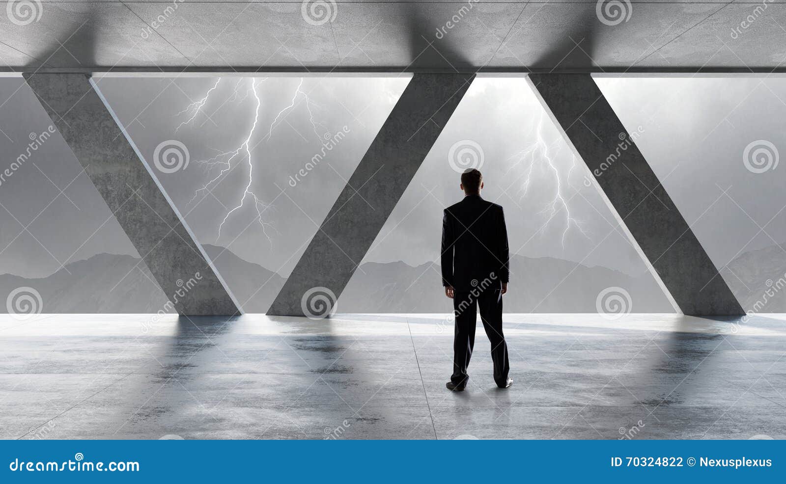 Determined To Face Difficulties Stock Photo - Image of male, suit: 70324822