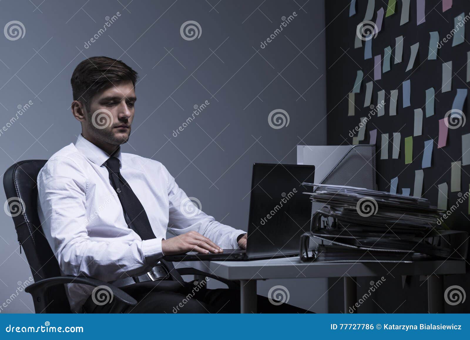 Determined To Finish His Work Stock Photo - Image of sleep, depressed ...