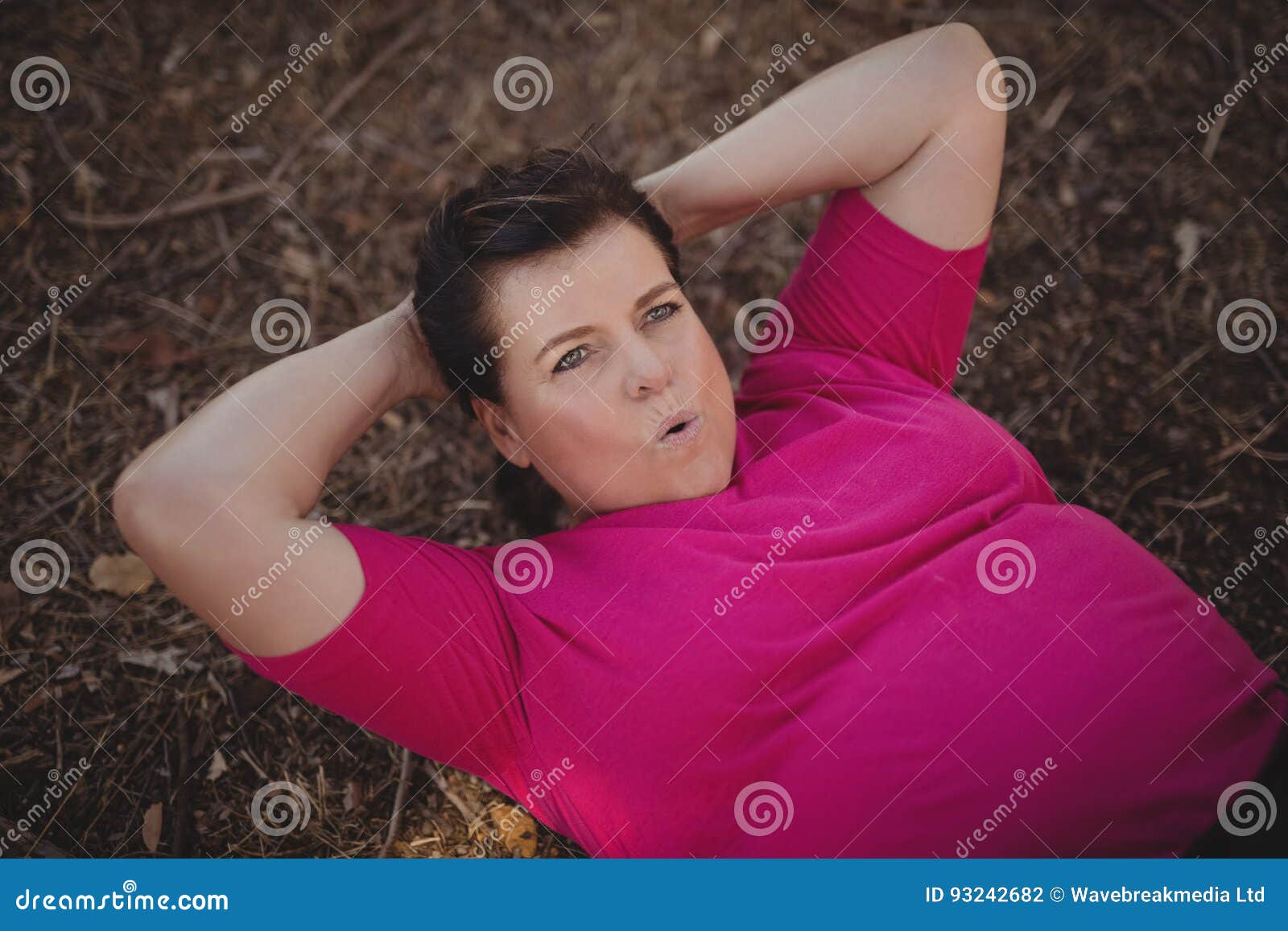 Fit Determined Woman In The Starter Position Royalty-Free Stock ...