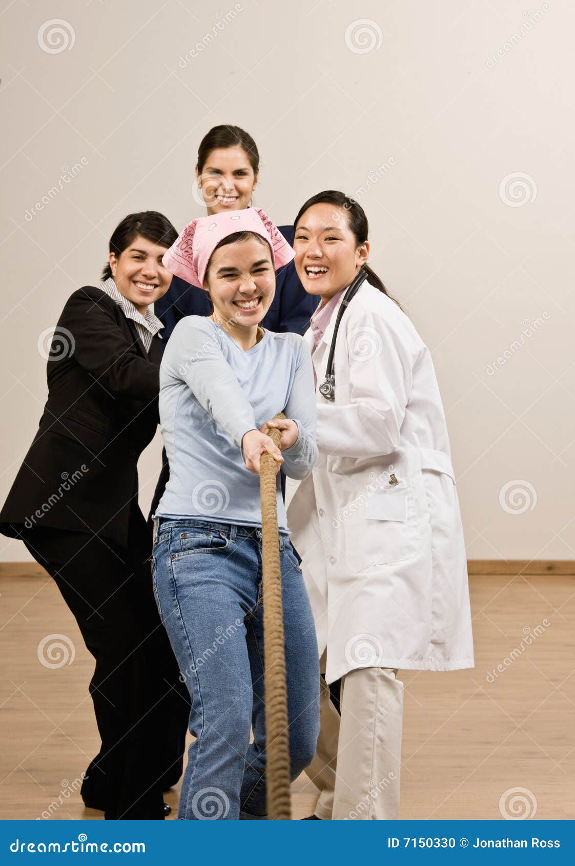 Determined Women Pulling Rope Stock Photo - Image of race, game: 7150330
