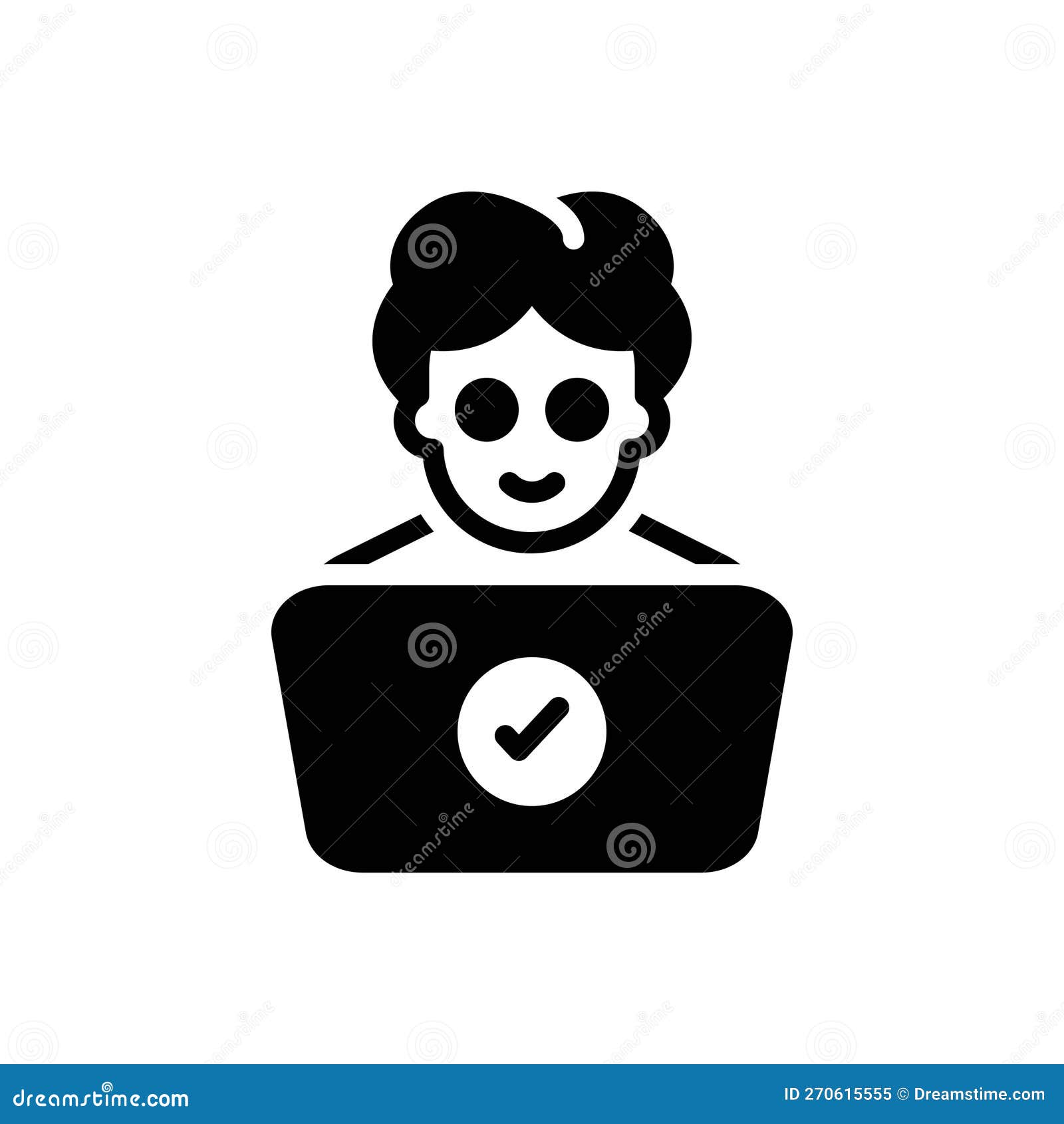 Black Solid Icon for Determining, Representative and Employee Stock ...