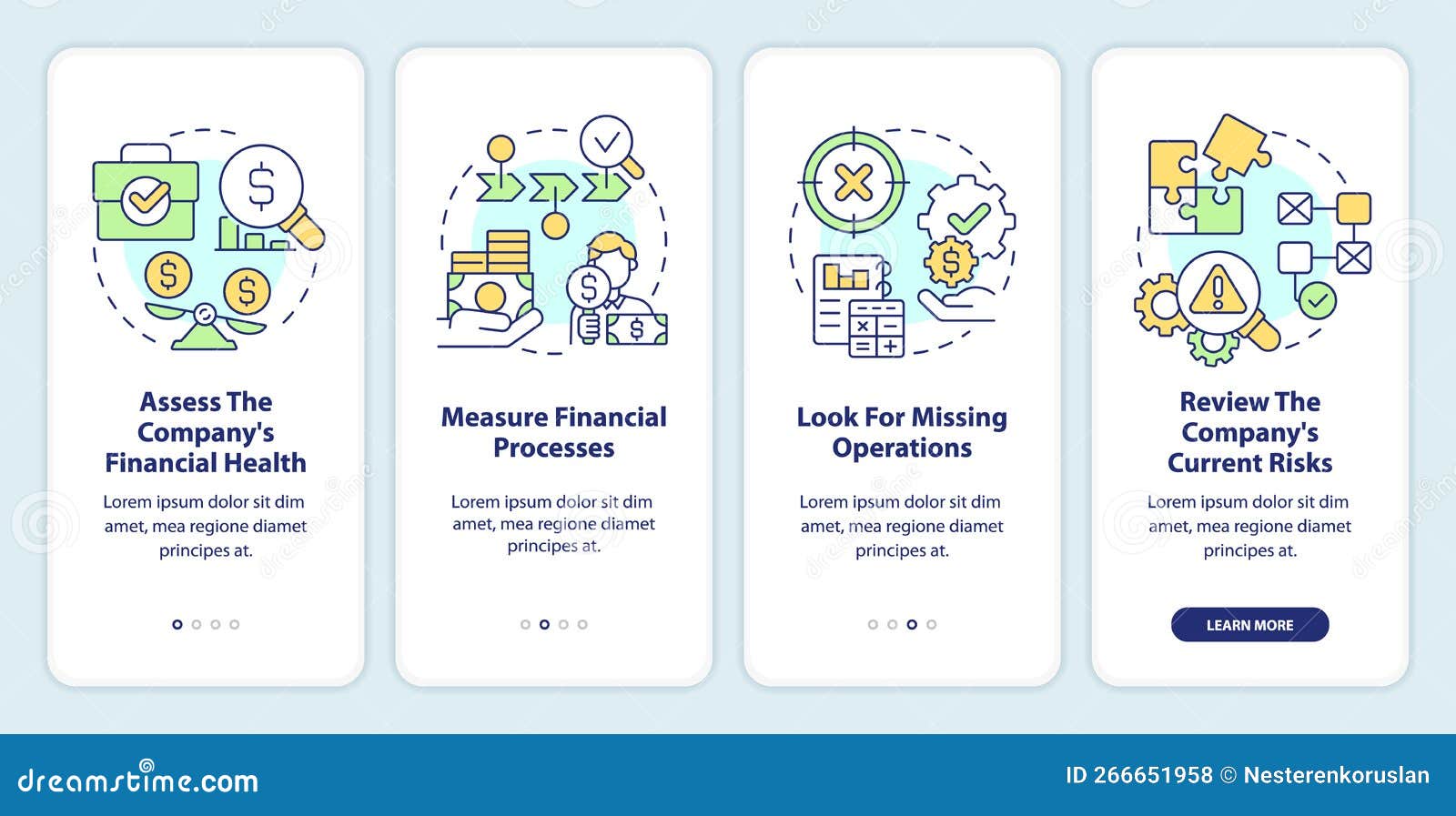 Determining Treasury Management Need Onboarding Mobile App Screen Stock ...