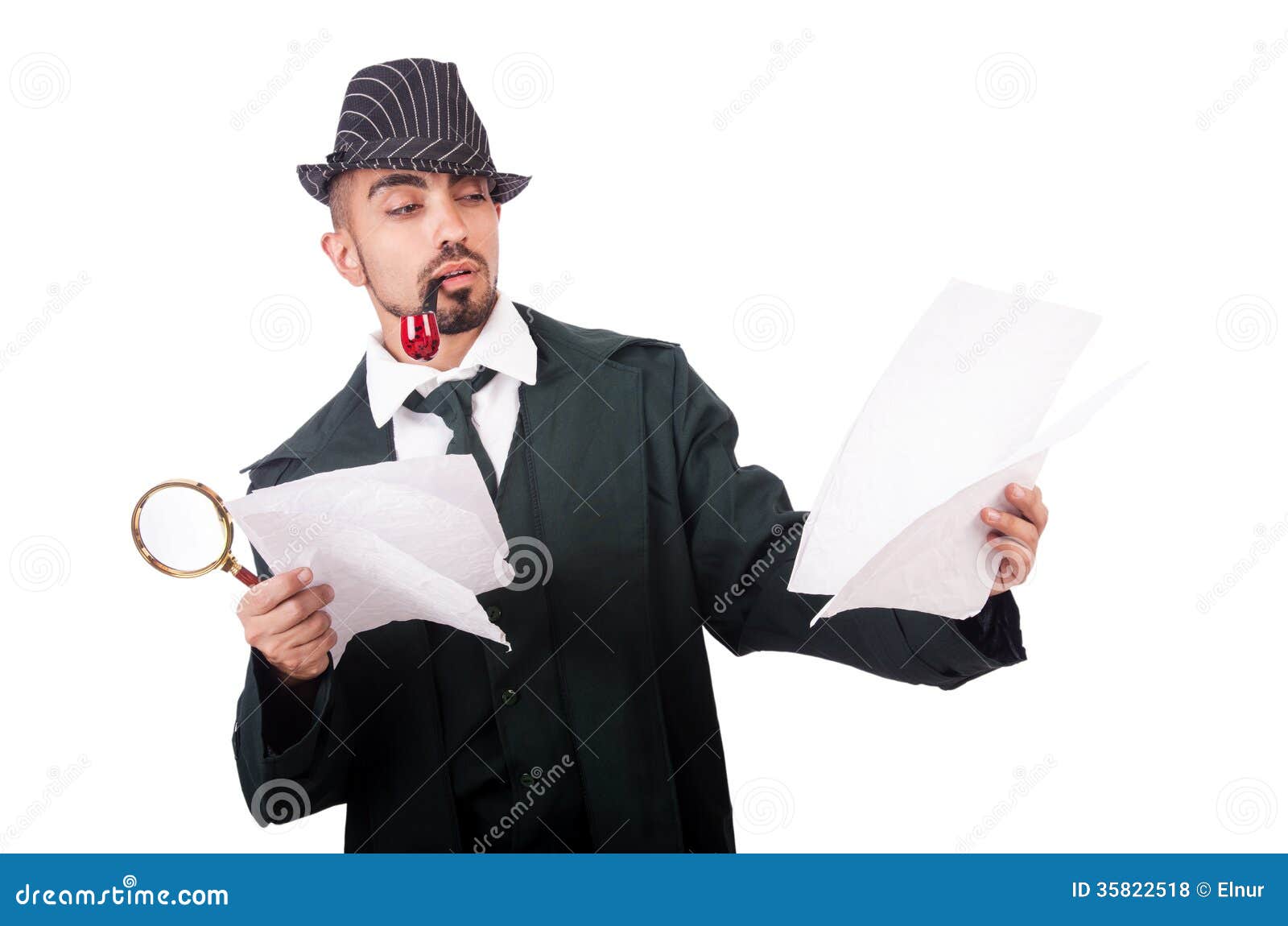 Detetive novo foto de stock. Imagem de perfil, inspector - 35822518