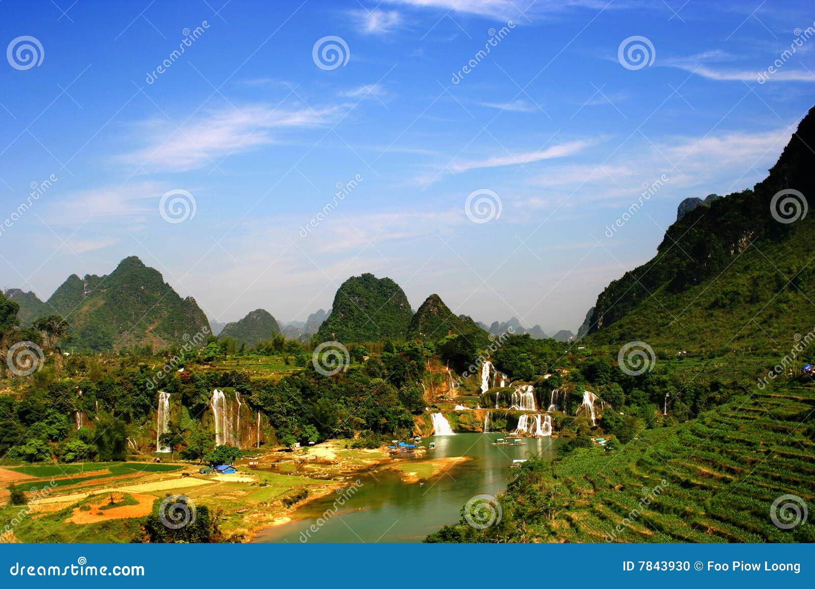 Detian Waterfall ,Guangxi, China Stock Photo - Image of asia, scenery ...