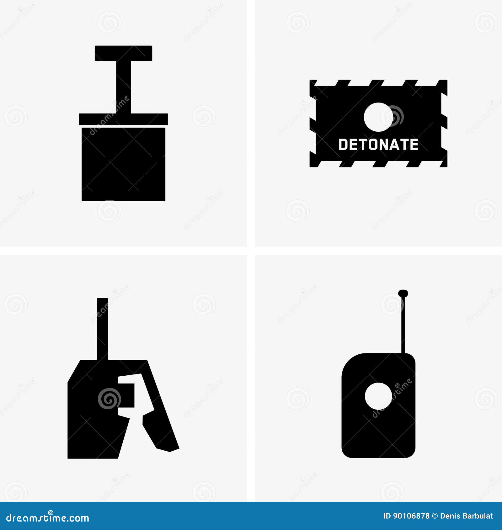 Detonadores ilustración del vector. Ilustración de icono - 90106878