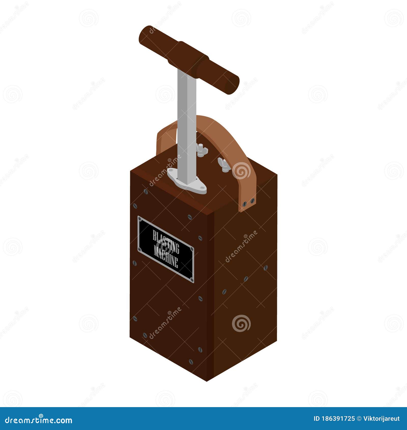 Blasting Machine Or Detonator Box, Dynamite Sticks And Black Wire ...