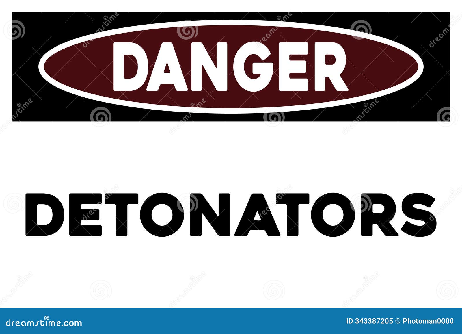 Detonator warning sign stock illustration. Illustration of access ...