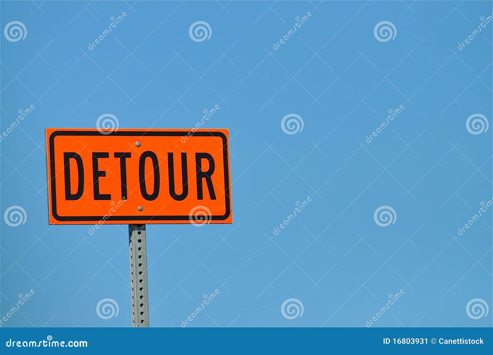 Detour stock image. Image of outside, sign, orange, figure - 16803931