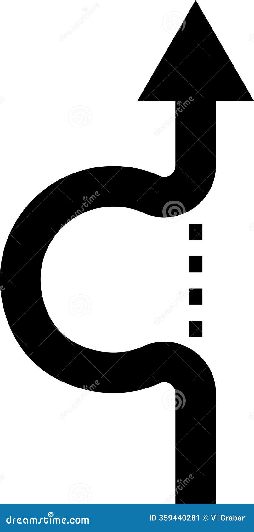 Detour To The Left. A Rectangular Yellow Road Sign With Black Arrows Cartoon Vector ...