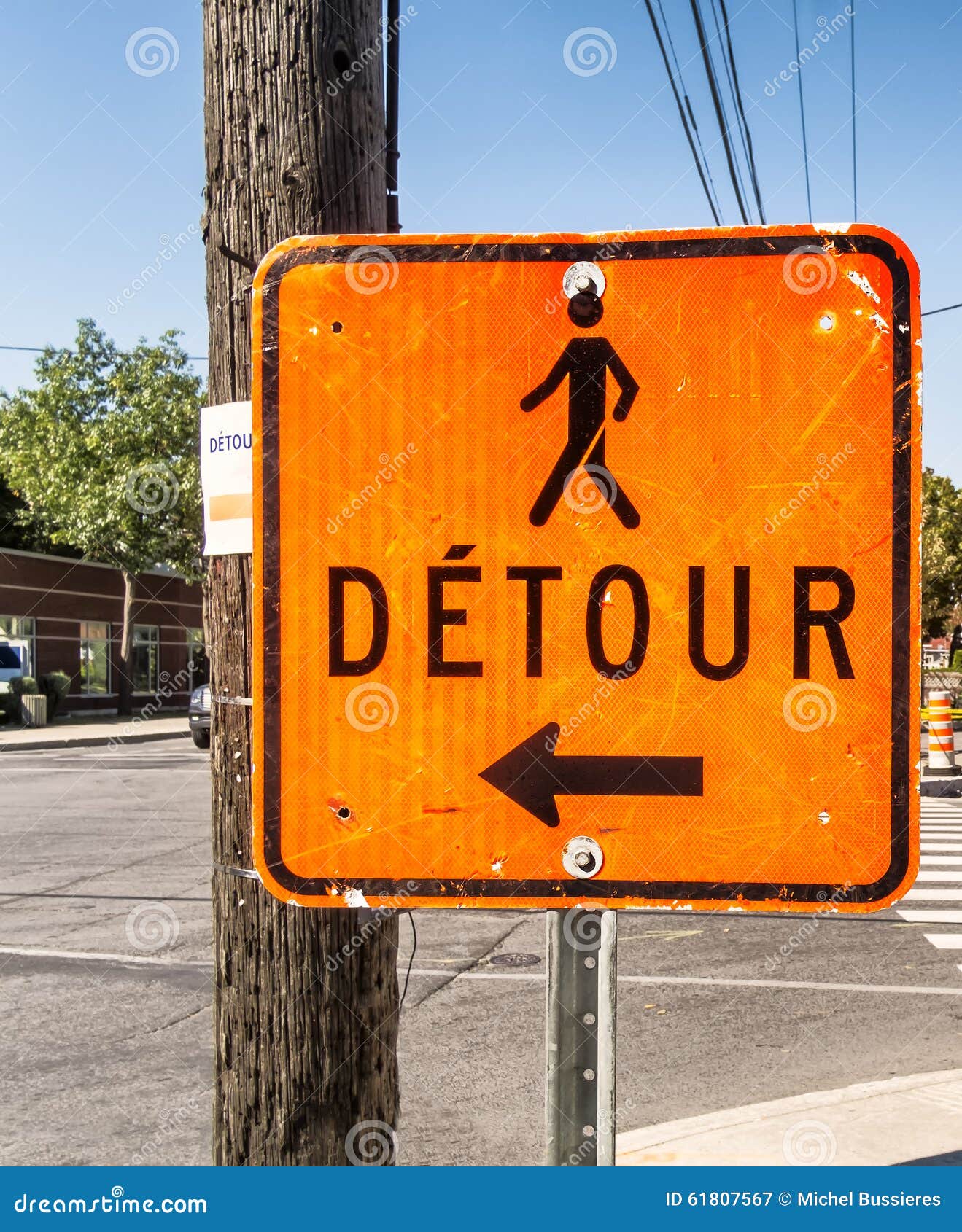 Detour Road Sign stock image. Image of boundary, frustration - 61807567