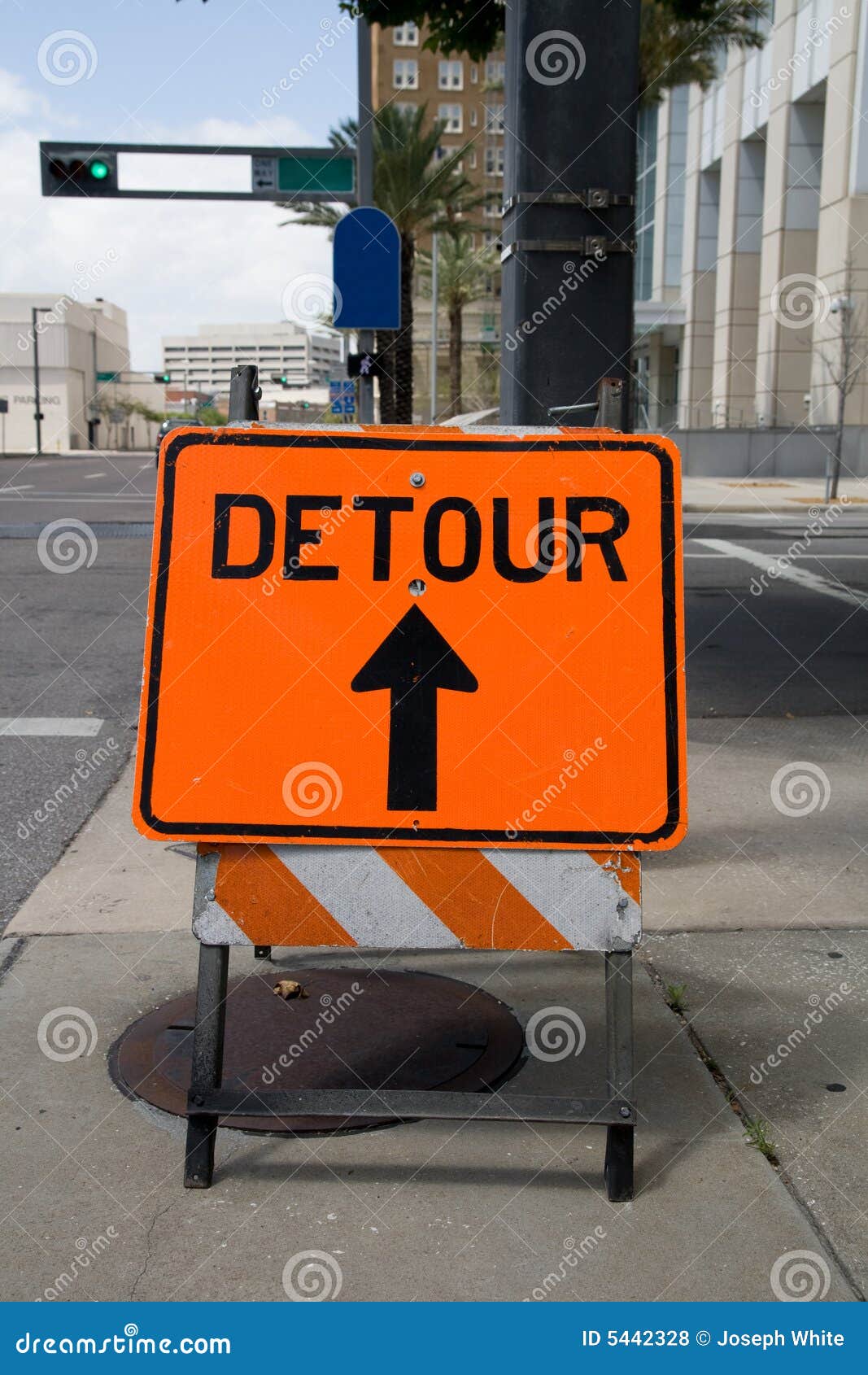 Detour Sign stock photo. Image of sign, arrow, intersection - 5442328