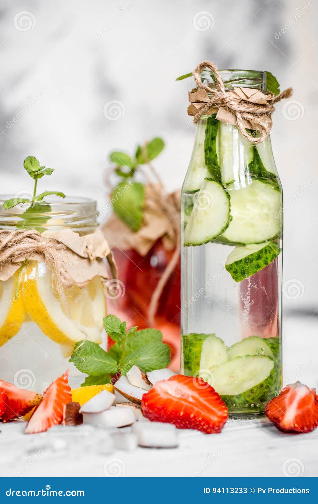 Detox Summer Drink with Fruit Stock Image - Image of fresh, lime: 94113233