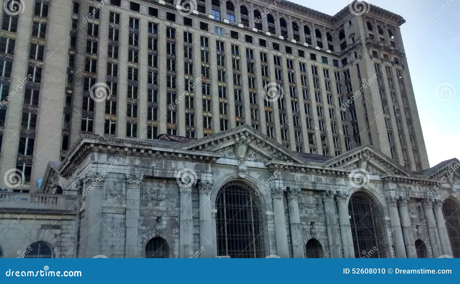 Detroit Central Train Station Stock Photo - Image of train, detroit ...