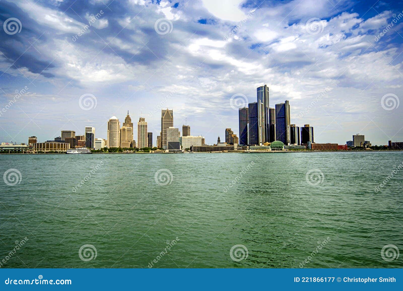 The Detroit International Riverfront Editorial Photography - Image of ...
