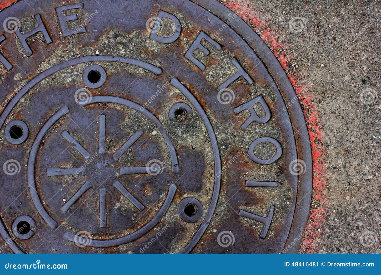 Detroit Manhole Cover Royalty-Free Stock Image | CartoonDealer.com ...