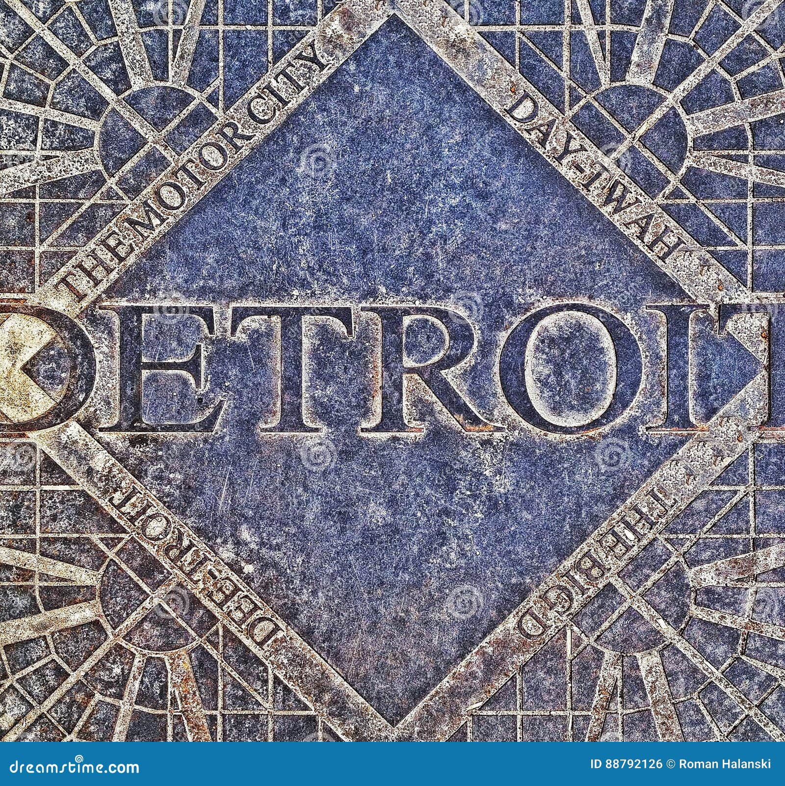 Detroit Manhole Cover Royalty-Free Stock Image | CartoonDealer.com ...