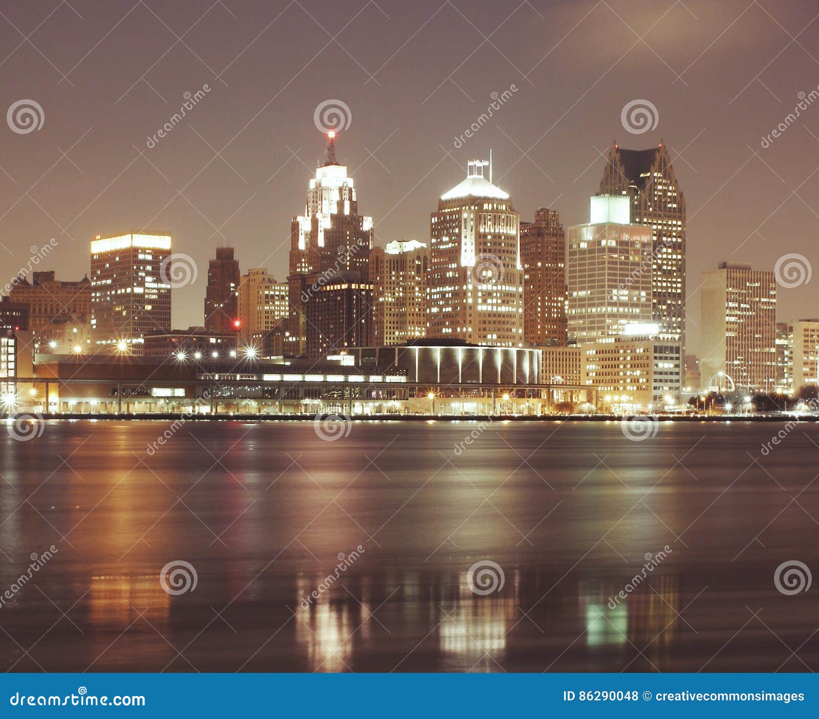 Detroit By Night Picture. Image: 86290048