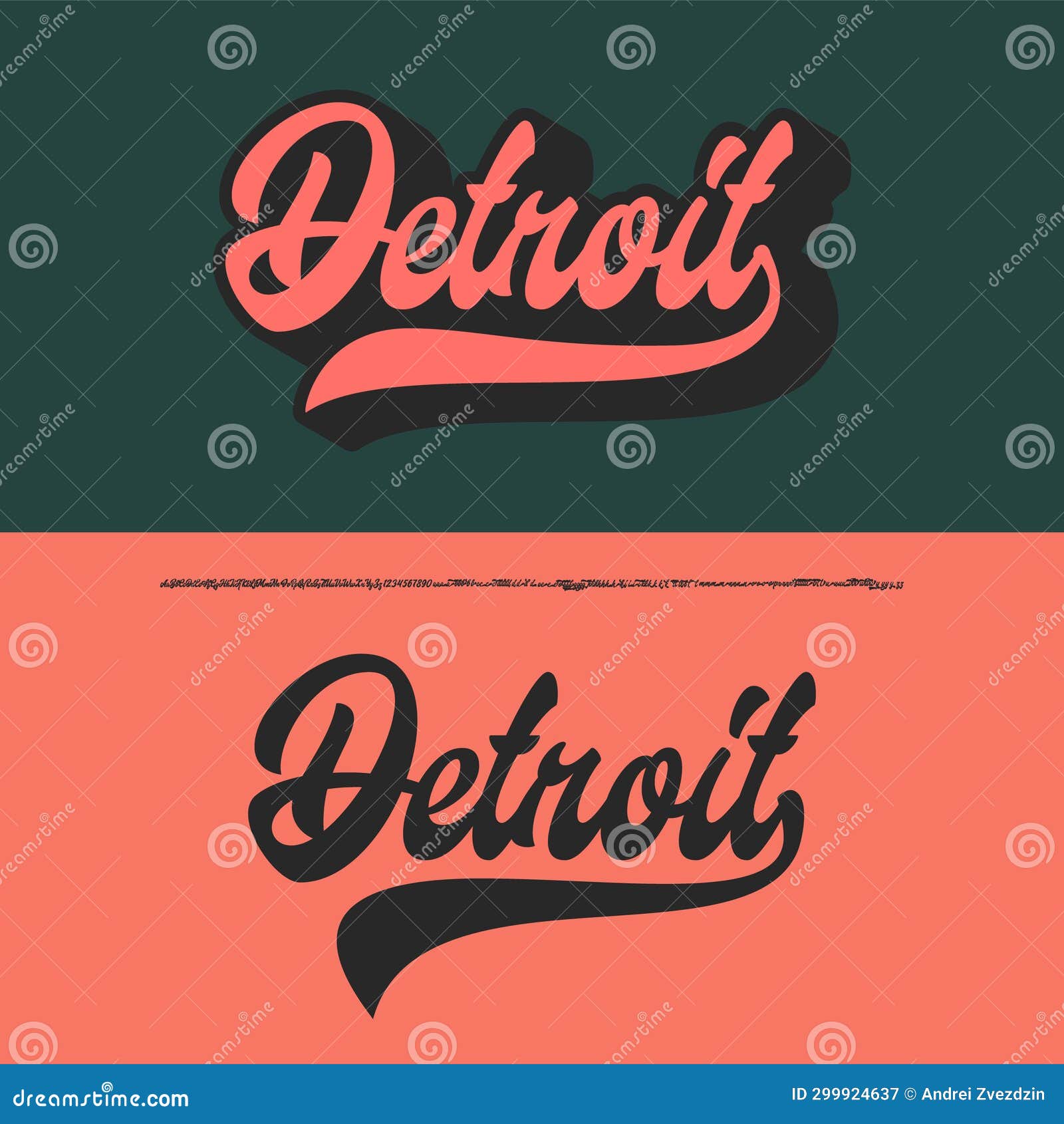 Brush Script Font stock vector. Illustration of typeface - 299924637