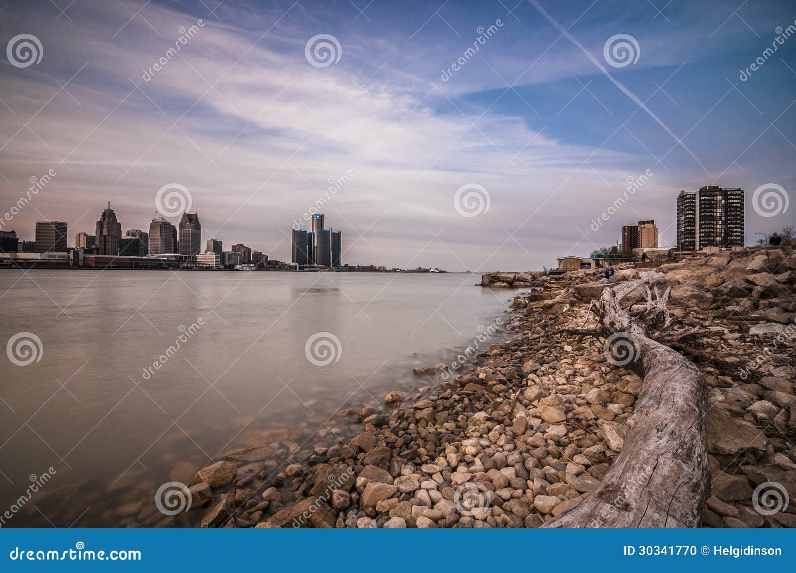 Detroit river stock photo. Image of death, dusk, grass - 30341770