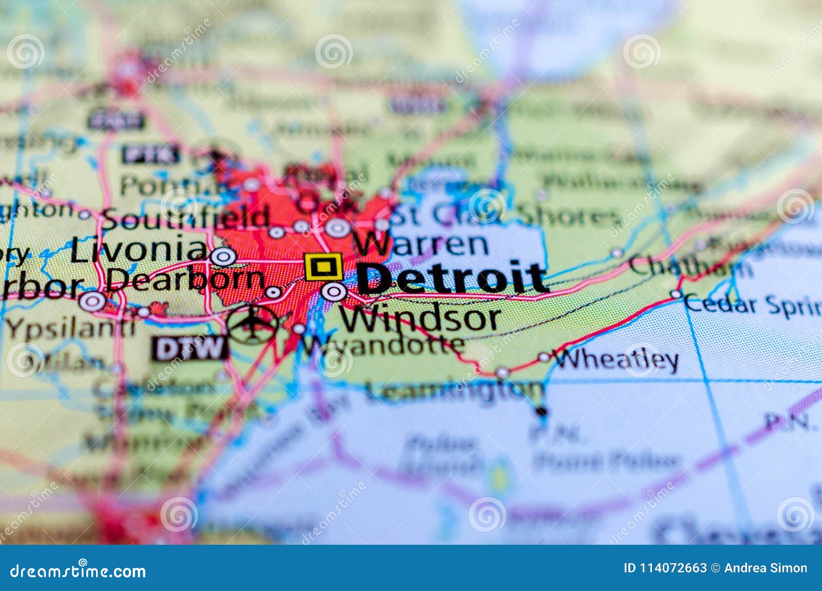 detroit carte villes» Info ≡ Voyage - Carte - Plan