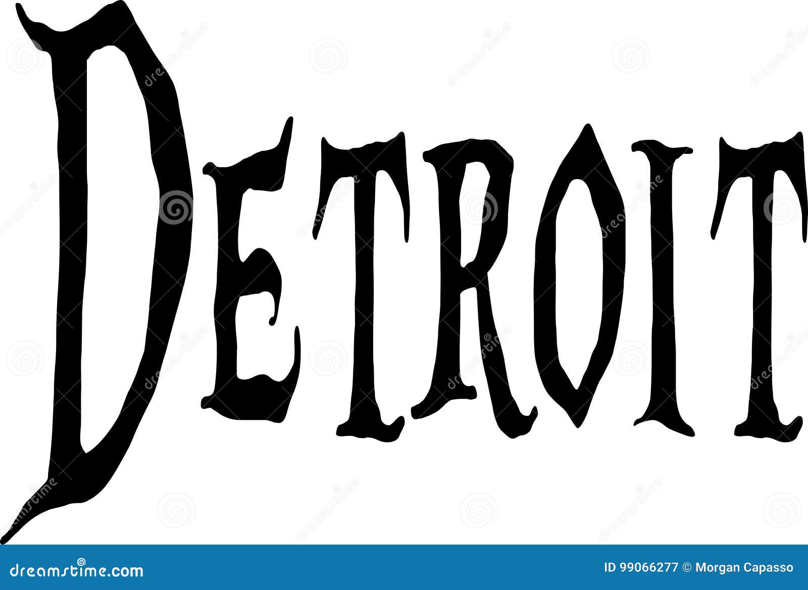 Detroit Text Sign Illustration Stock Vector - Illustration of capital ...