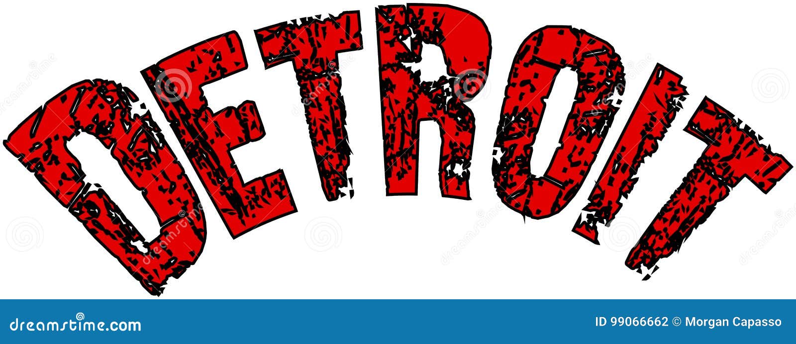 Detroit Text Sign Illustration Stock Vector - Illustration of rubber ...