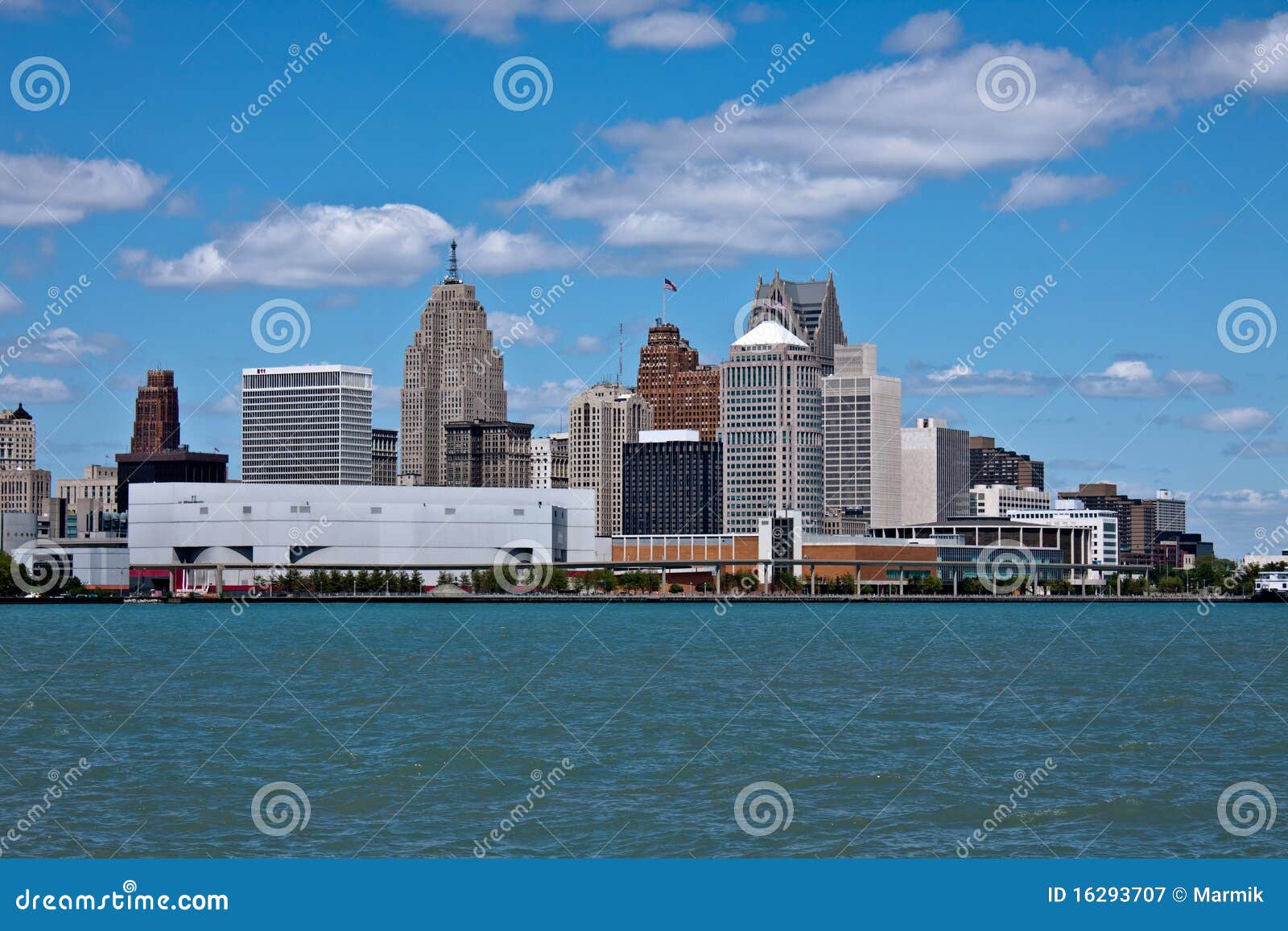Detroit, USA stock image. Image of skyscrapers, city - 16293707