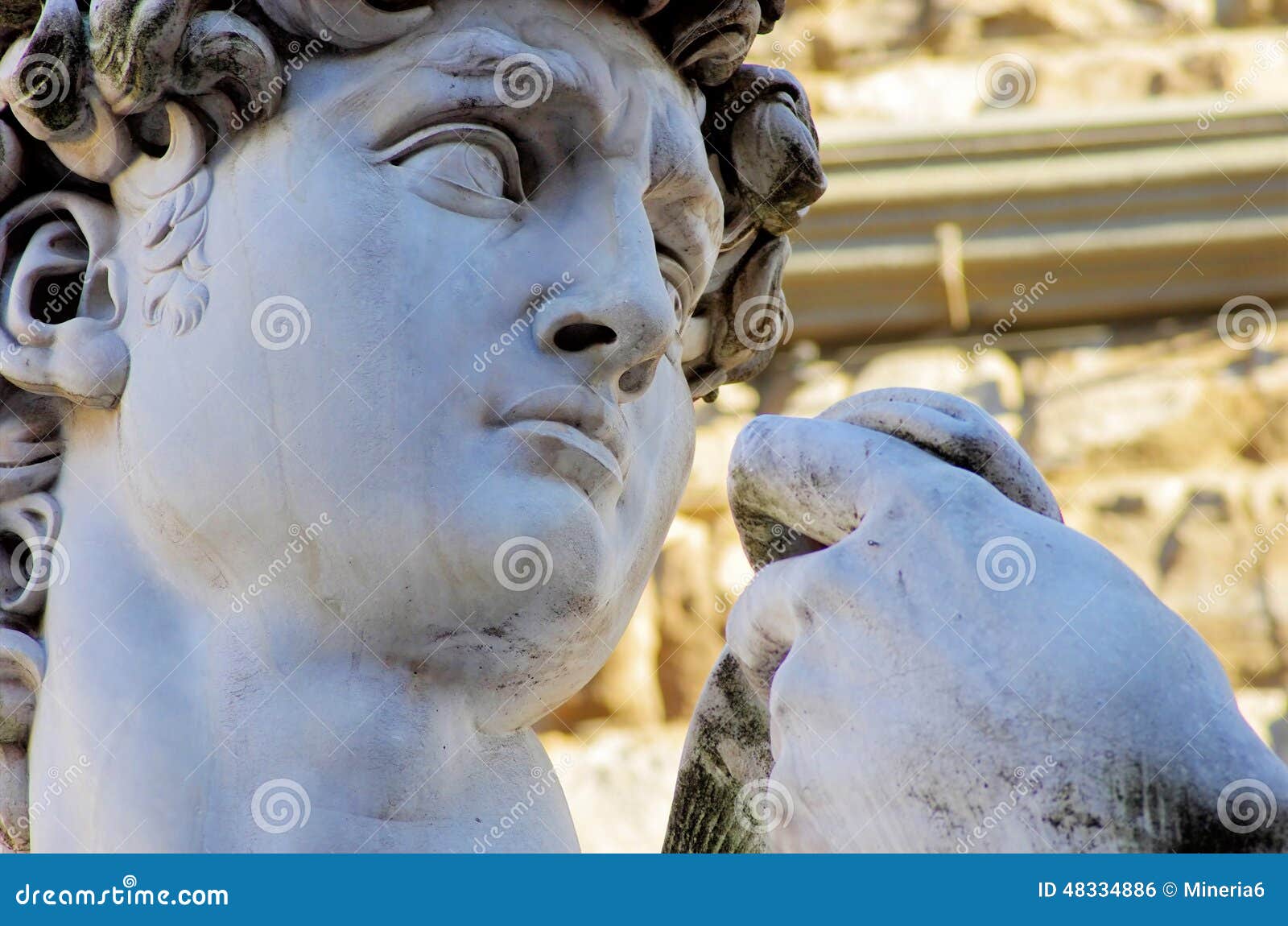 Dettaglio Della Statua Di David Da Michelangelo Fotografia Stock ...