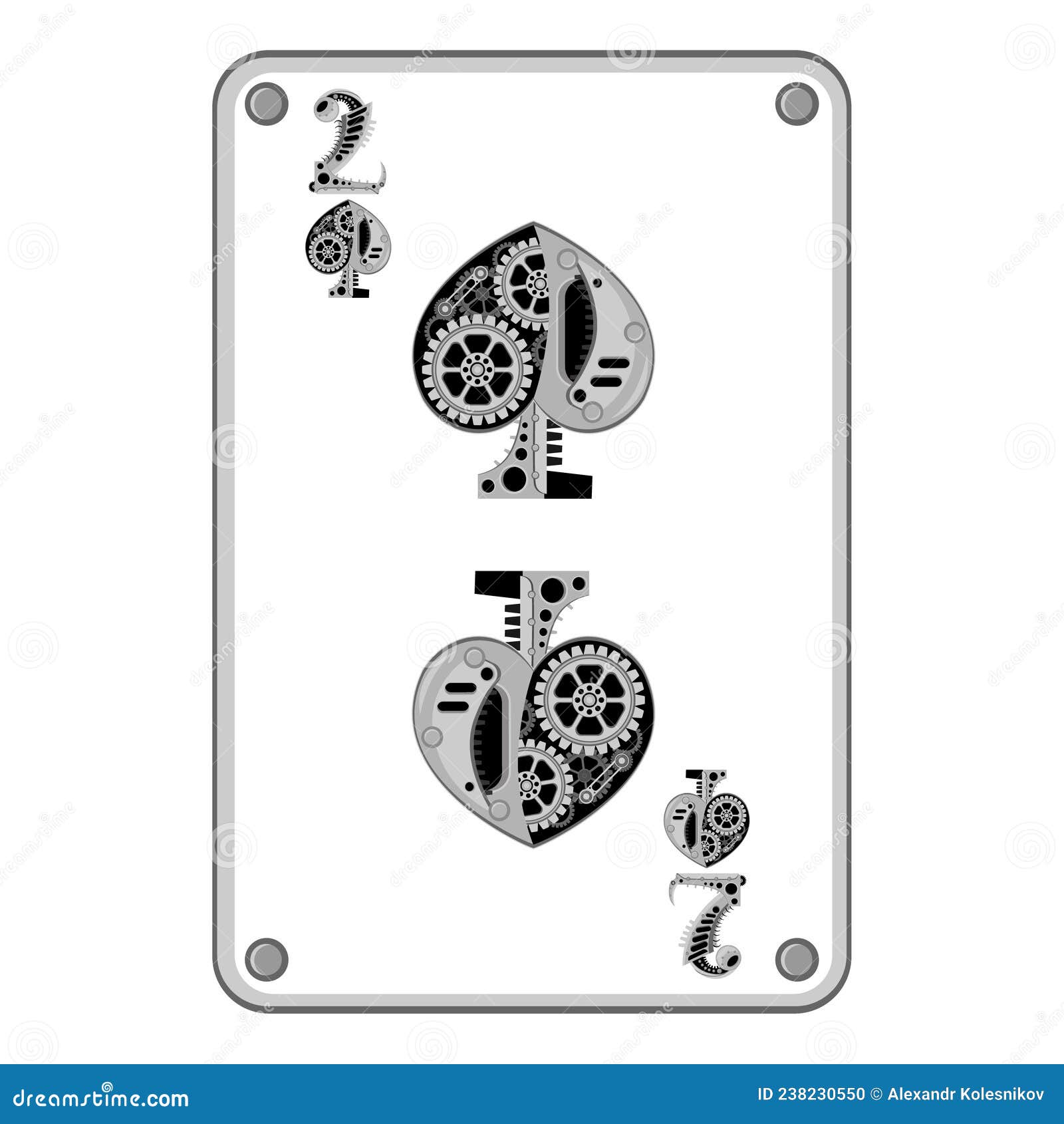 Steampunk Ace Of Spades Cartoon Vector | CartoonDealer.com #132029033