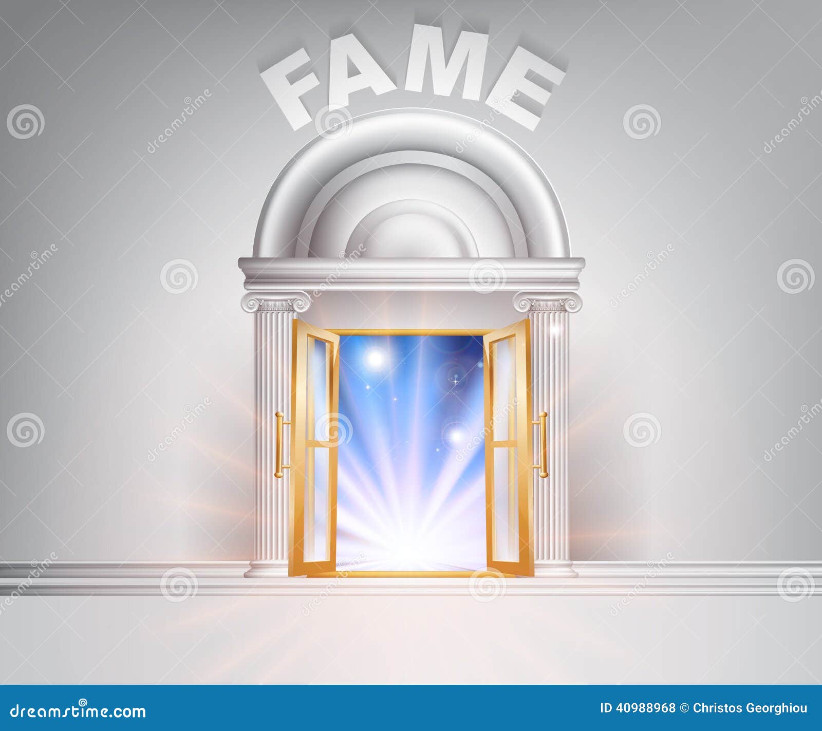 Deur aan Bekendheid vector illustratie. Illustration of marmer - 40988968