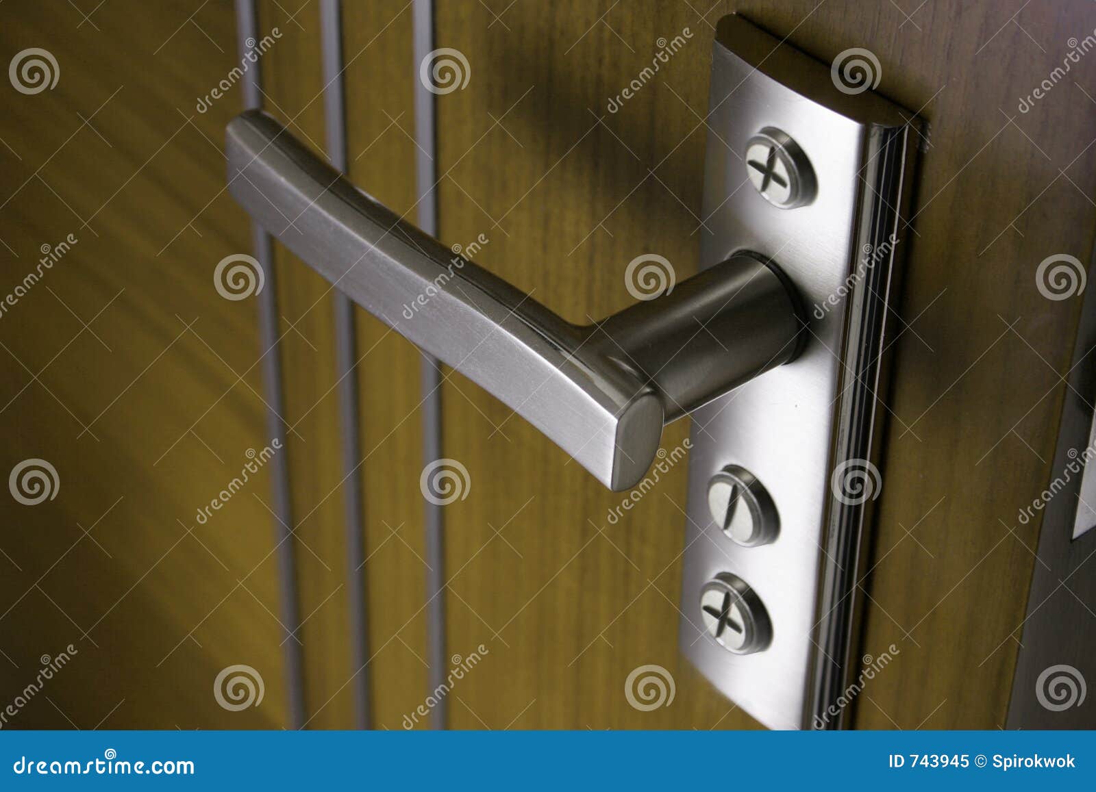 Deur met handvat stock afbeelding. Image of metaal, ongebruikelijk - 743945