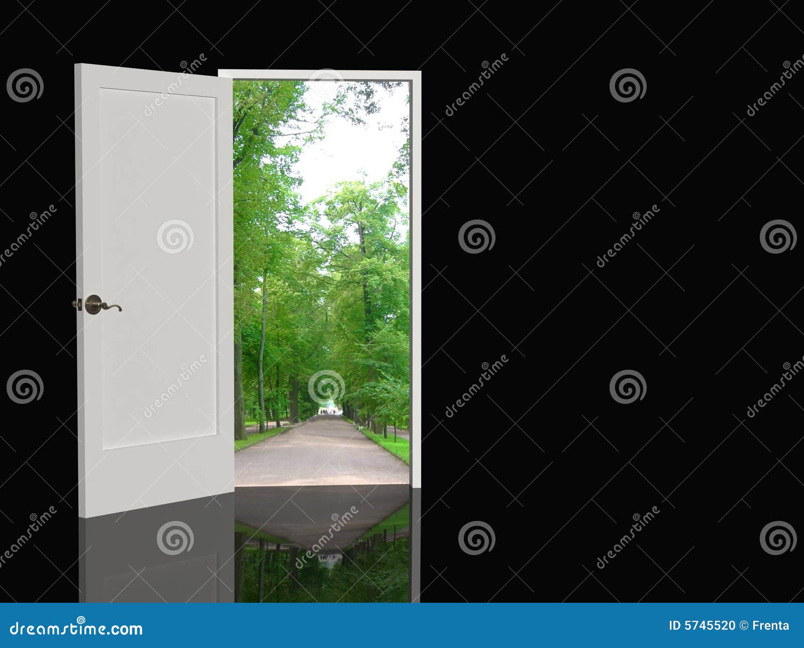 Deur Open in De Echte Wereld Stock Foto - Image of droom, voltooiing ...