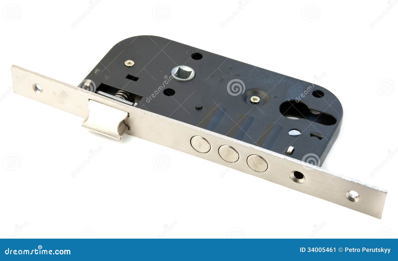 Deurslot stock afbeelding. Image of deur, privé, omheining - 34005461