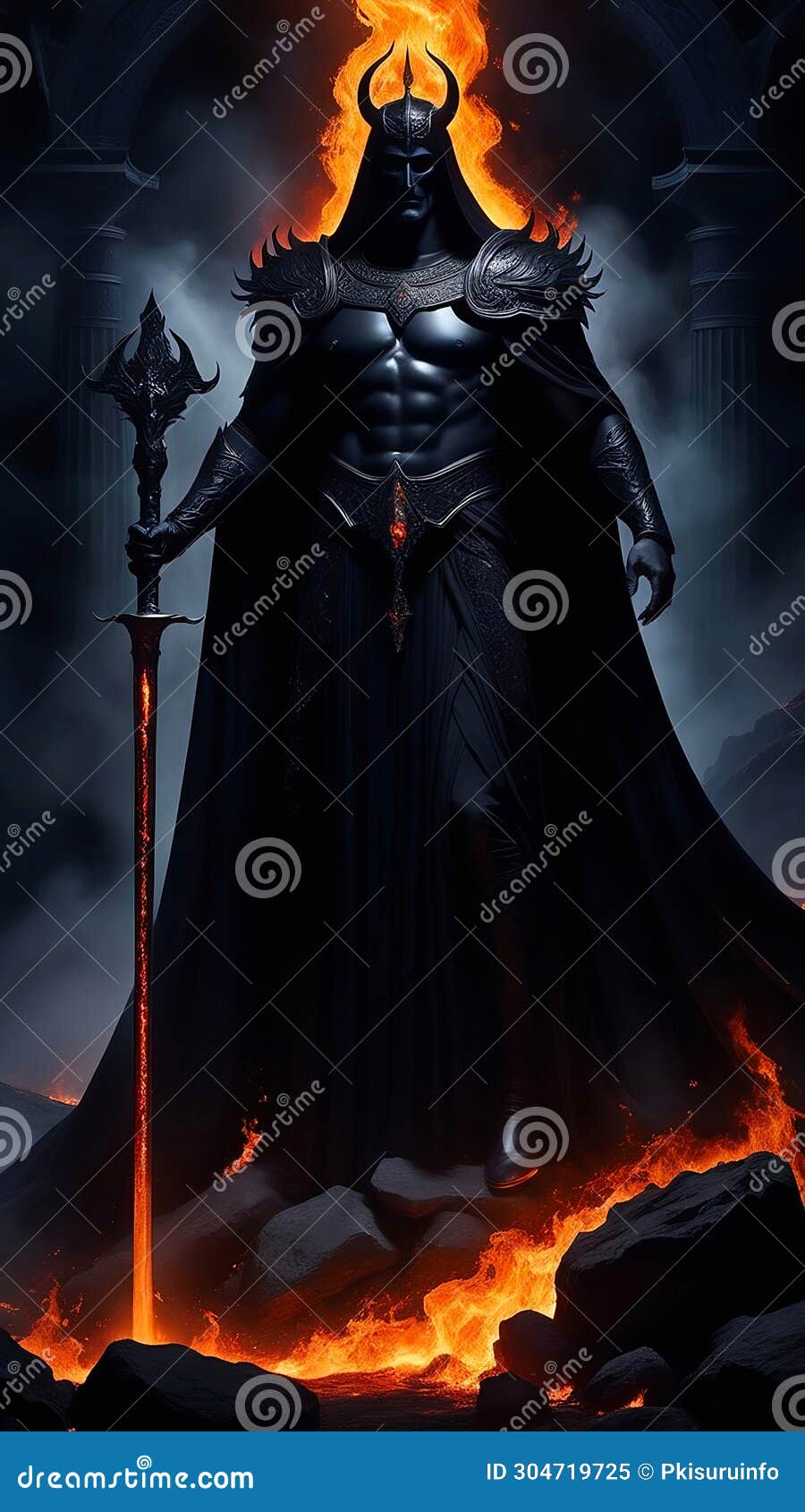 Deus Da Morte a Mitologia Grega Do Submundo Ilustração Stock ...